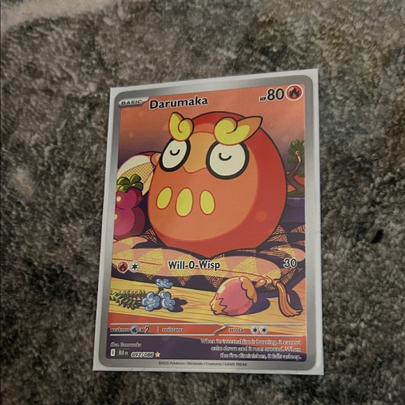 Pokemon | Toys | Pokemon Darumaka Card Red And Orange Design | Poshmark